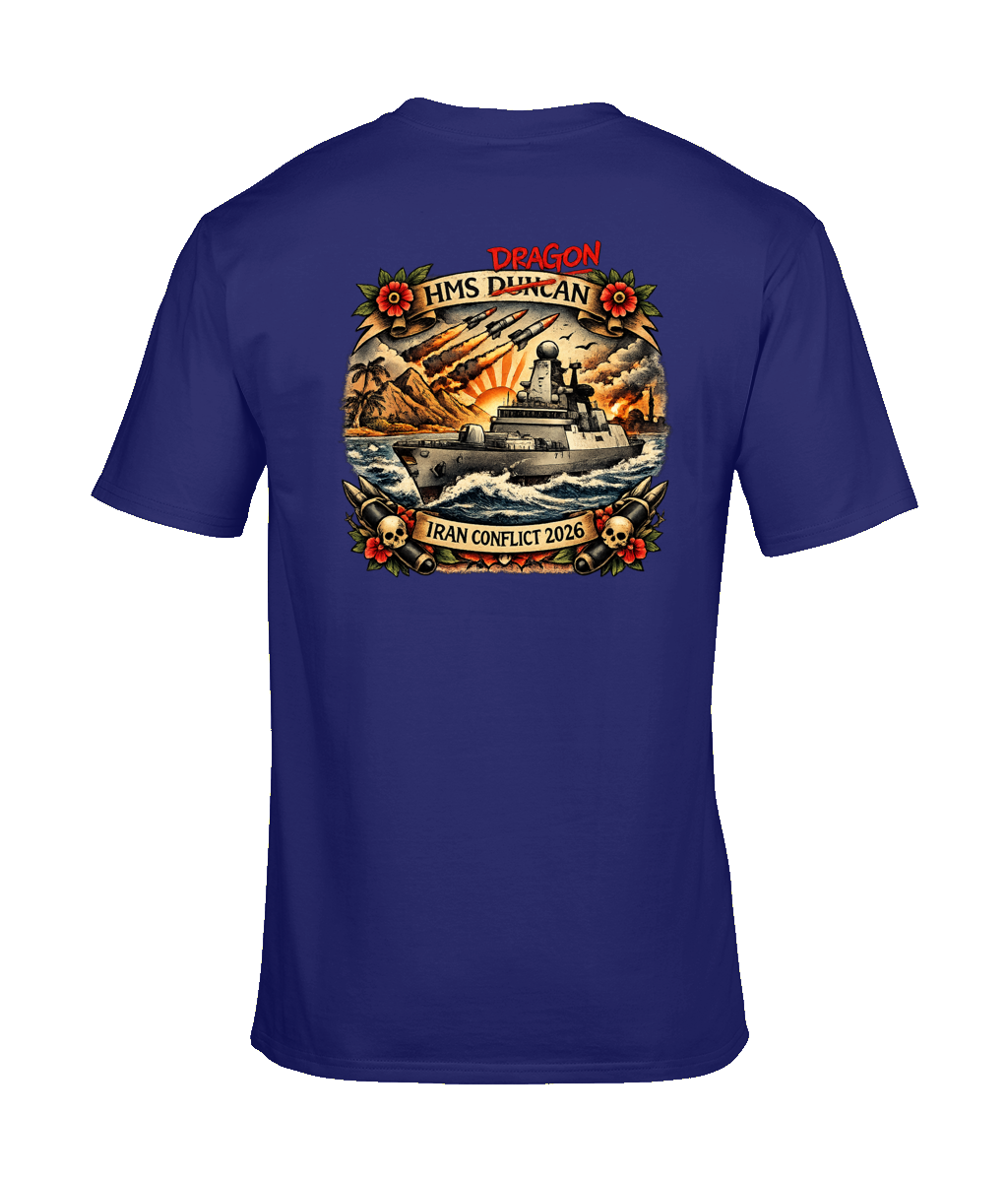 HMS Dragon Deployment T-Shirt – Sailor Jerry Style Naval Design – The ...