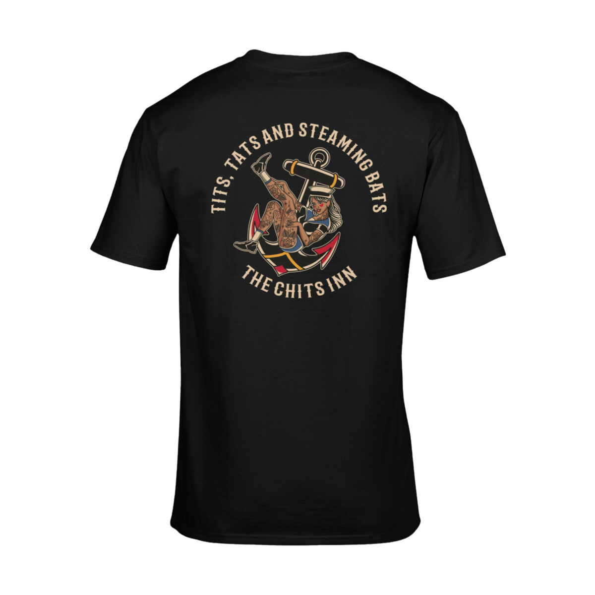 Tits, Tats and Steaming Bats Unisex T-Shirt | Bold Navy Tee – The Chits Inn